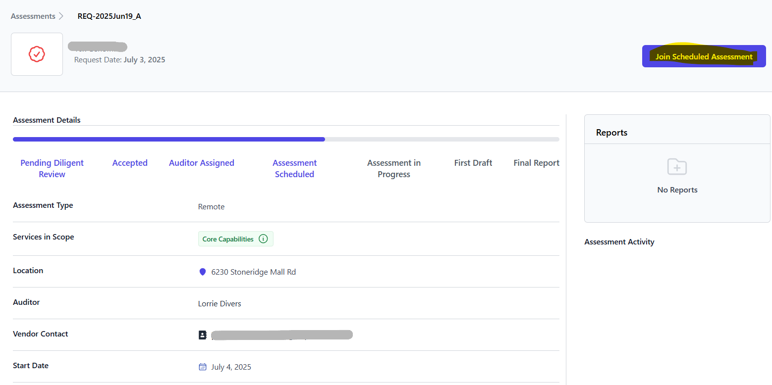 Shared Assessments - How to Find and Join an Upcoming Assessment ...